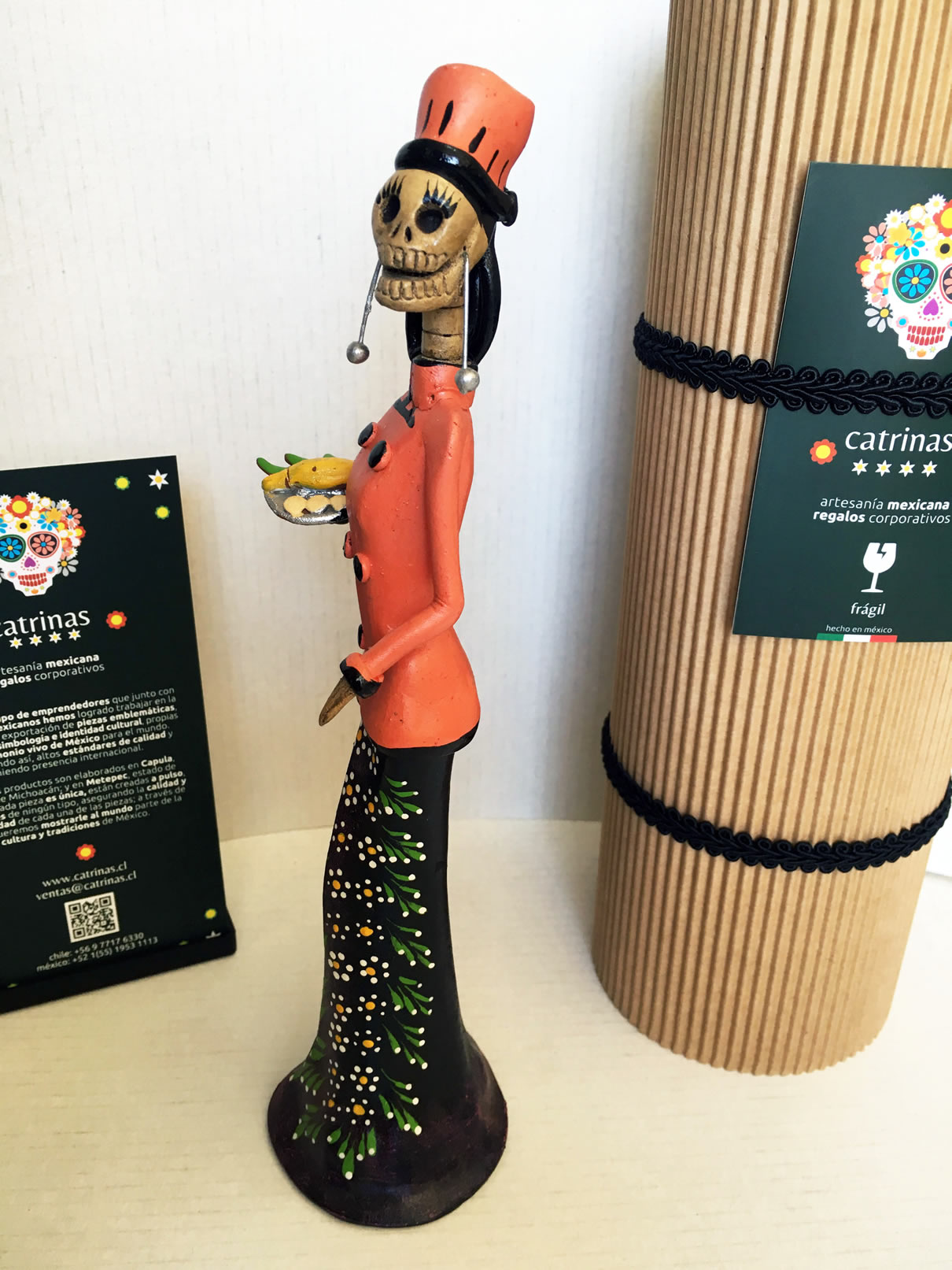 Catrina Mexicana Chef Naranja – 🦋 Catrinas | Artesanía y Cultura ...