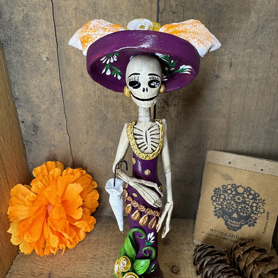 Catrina Garbancera Sombrilla Emilia – 🦋 Catrinas | Artesanía y Cultura ...
