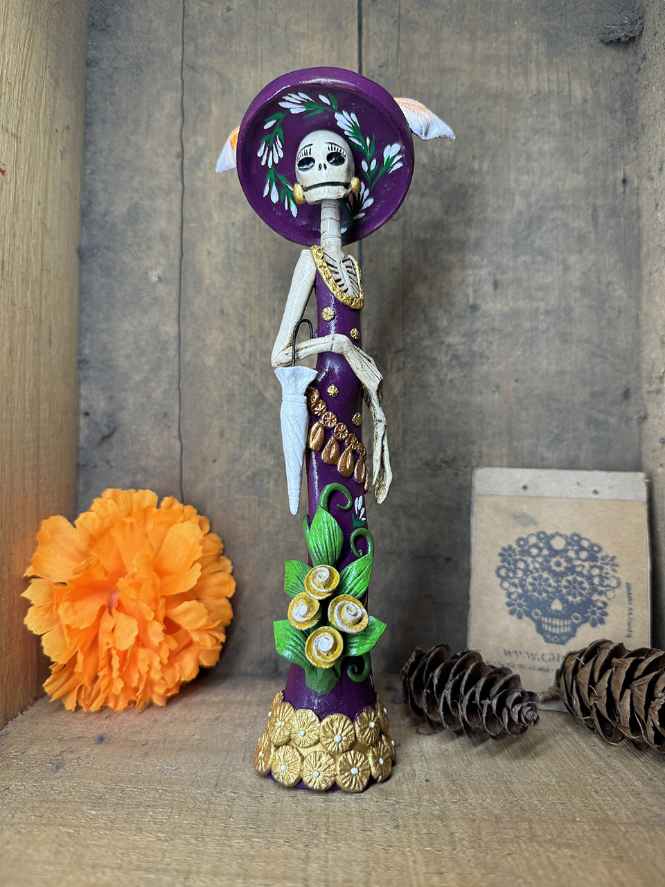 Catrina Garbancera Sombrilla Emilia – 🦋 Catrinas | Artesanía y Cultura ...