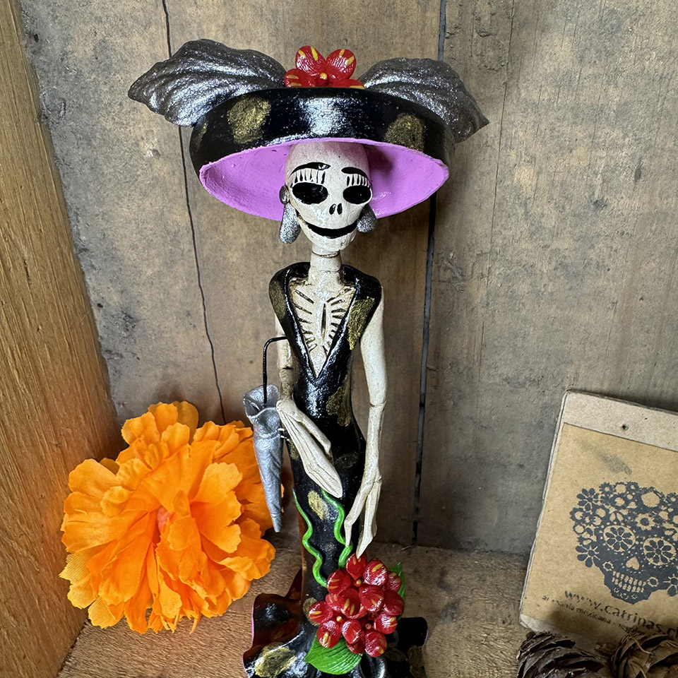Catrina Garbancera Sombrilla Soledad – 🦋 Catrinas | Artesanía y Cultura ...